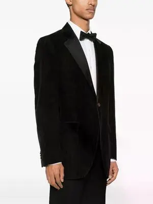 Dolce & Gabbana 2000s Notched Lapels Plush-effect Blazer