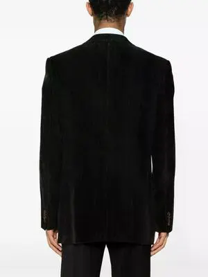 Dolce & Gabbana 2000s Notched Lapels Plush-effect Blazer