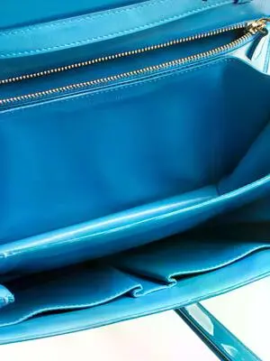 Celine Leather Flap Shoulder Bag - Blue