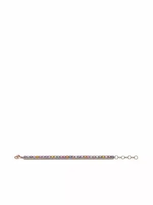 PRAGNELL 18kt Rose Gold Rainbow Sapphire And Diamond Bracelet - Pink