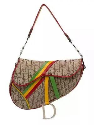 Dior 2004 Diorissimo Rasta Saddle Bag - Brown