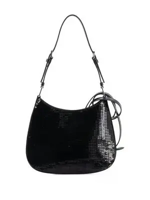 Prada Cleo Sequins Small Shoulder Bag - Black