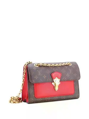 LOUIS VUITTON Victoire Handbag Monogram Canvas And Leather Shoulder Bag - Brown