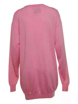 Moschino Cotton Dress With Pony Graphic - Pink