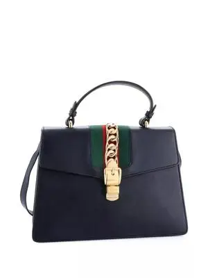 Gucci Sylvie Top Handle Satchel - Black