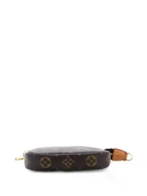 LOUIS VUITTON Pochette Accessoires Monogram Canvas Mini Clutch - Brown