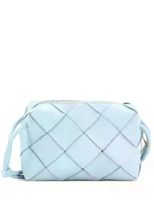 Bottega Veneta Cassette Camera Crossbody Bag Maxi Intrecciato Leather - Blue