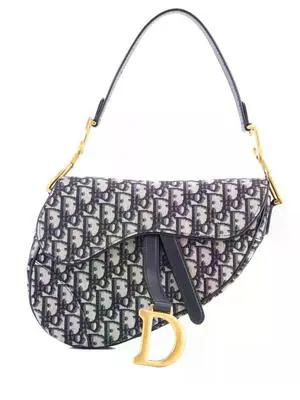 Dior Saddle Oblique Canvas Handbag - Blue