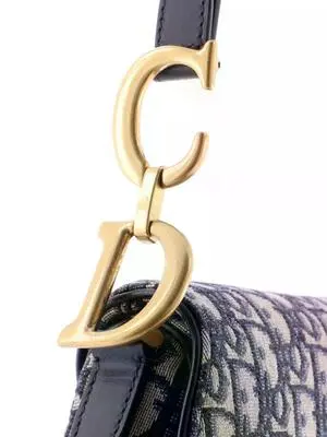 Dior Saddle Oblique Canvas Handbag - Blue