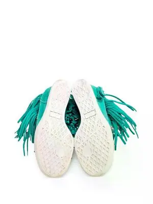 GIUSEPPE ZANOTTI Suede Fringed Sneakers - Green