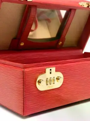 Fendi 90's Epi Leather Top Handle Crossbody Vanity Train Case