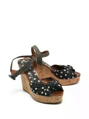 Dolce & Gabbana 110mm Polka-dot Wedge Sandals