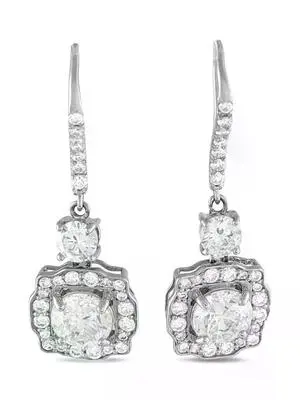 LB EXCLUSIVE Platinum Diamond Drop Earrings
