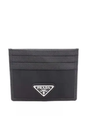 Prada 2020s Panelled Card Holder - Black
