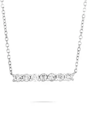 LB EXCLUSIVE 14k White Gold Diamond Bar Necklace - Silver