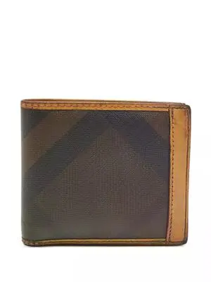 Burberry Checked Bi-fold Wallet - Brown