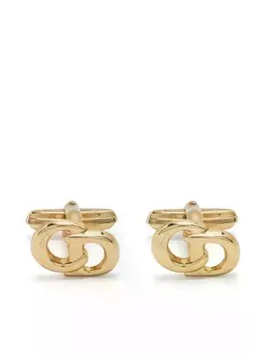 Dior 1980s Logo Cuff-links - Gold