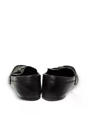 Versace Medusa Leather Loafers - Black