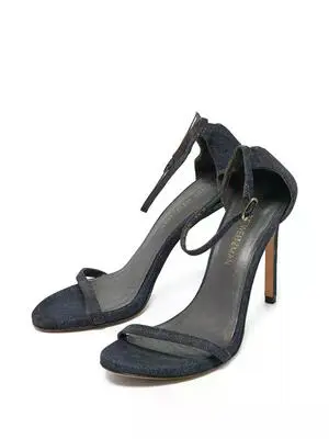 STUART WEITZMAN Denim Stiletto Sandals