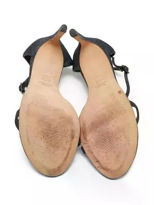 STUART WEITZMAN Denim Stiletto Sandals