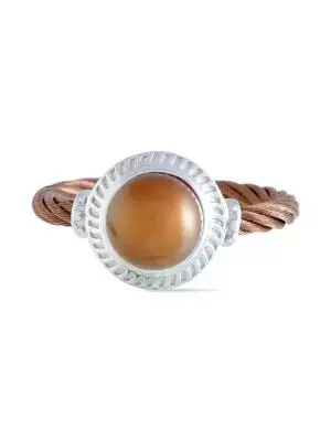 CHARRIOL Stone-embellished Stainless Steel Ring - Brown