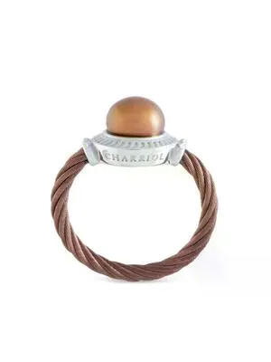 CHARRIOL Stone-embellished Stainless Steel Ring