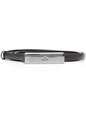 Gucci 2010s Logo-plaque Leather Belt - Brown