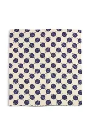 MILA SCHON Pre-owned Polka-dot Pocket Handkerchief - White