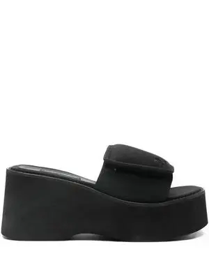 COURREGES 75mm Scuba Wave Platform Sandals