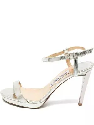 JIMMY CHOO 100mm Metallic-leather Pumps