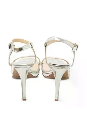 JIMMY CHOO 100mm Metallic-leather Pumps
