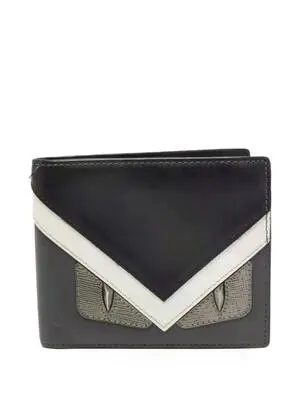 Fendi Bugs Eyes Bi-fold Wallet - Black