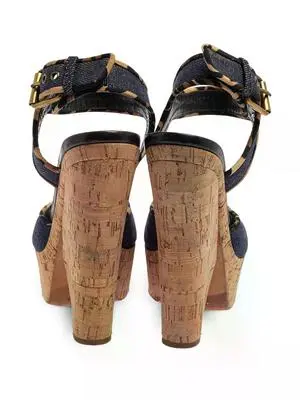 GIUSEPPE ZANOTTI 155mm Denim Platform Sandals