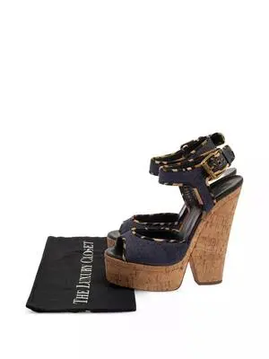 GIUSEPPE ZANOTTI 155mm Denim Platform Sandals