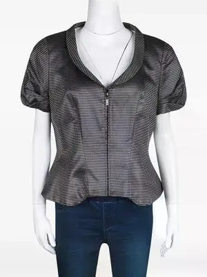 Giorgio Armani Jacquard-pattern Zipped Jacket