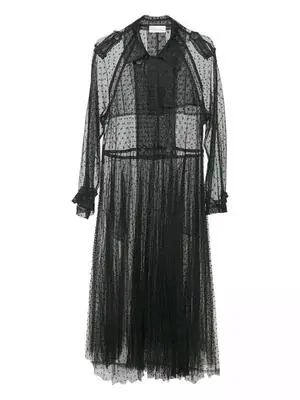 Red Valentino Vintage Tulle Polka-dot Coat - Black