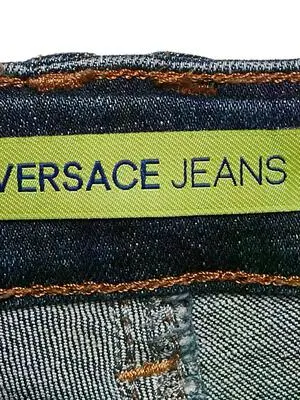 Versace 2023 Embroidered Rhinestone Jeans