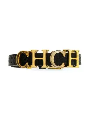 Carolina Herrera Leather Bracelet - Gold