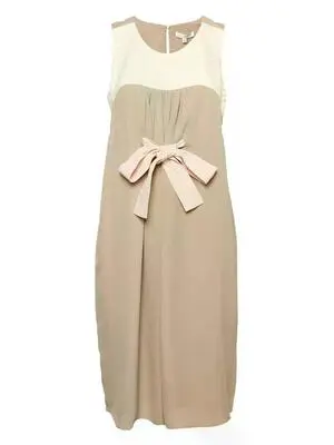 Paule Ka Bow-detail Lace-panel Dress