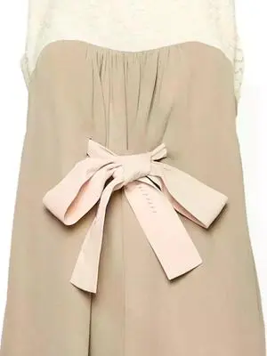 Paule Ka Bow-detail Lace-panel Dress