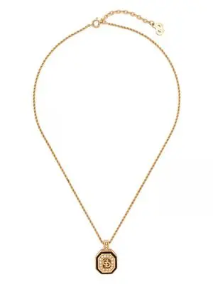 Dior 1990s Cd Logo Pendant Necklace - Gold