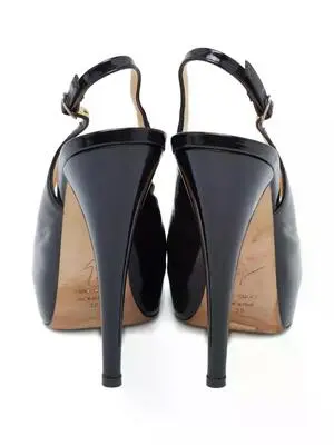 GIUSEPPE ZANOTTI 140mm Platform Slingback Sandals - Black
