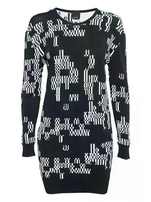 Josh Goot Patterned Sweater Dress - Black