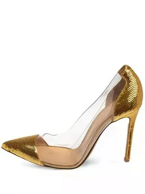 GIANVITO ROSSI 105mm Sequinned Pumps - Gold