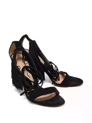 GIANVITO ROSSI 110mm Olivia Fringed Sandals