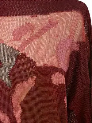 KRIZIA Patterned Intarsia Knit Sweater