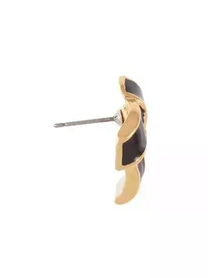 SUSAN CAPLAN 1990s Enamel-detailed Stud Earrings