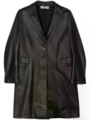 A.N.G.E.L.O. VINTAGE CULT 2000s Single-breasted Leather Coat