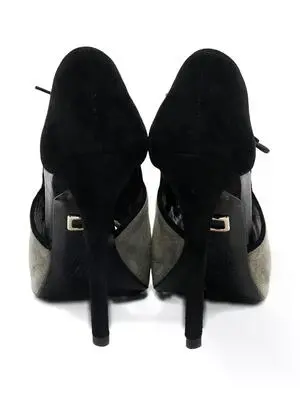 ROGER VIVIER Paneled Lace-up Stiletto Boots