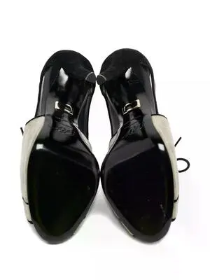 ROGER VIVIER Paneled Lace-up Stiletto Boots